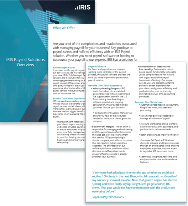 Guide: IRIS Payroll Solutions Brochure